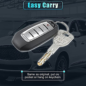 X AUTOHAUX 434MHz KR5TXN7 Replacement Smart Proximity Insert Keyless Entry Remote Key Fob for Infiniti QX60 2019-2020 for QX50 2020-2022 for Infin5 Buttons 4A Chip 285E3-9NR4A S180144709