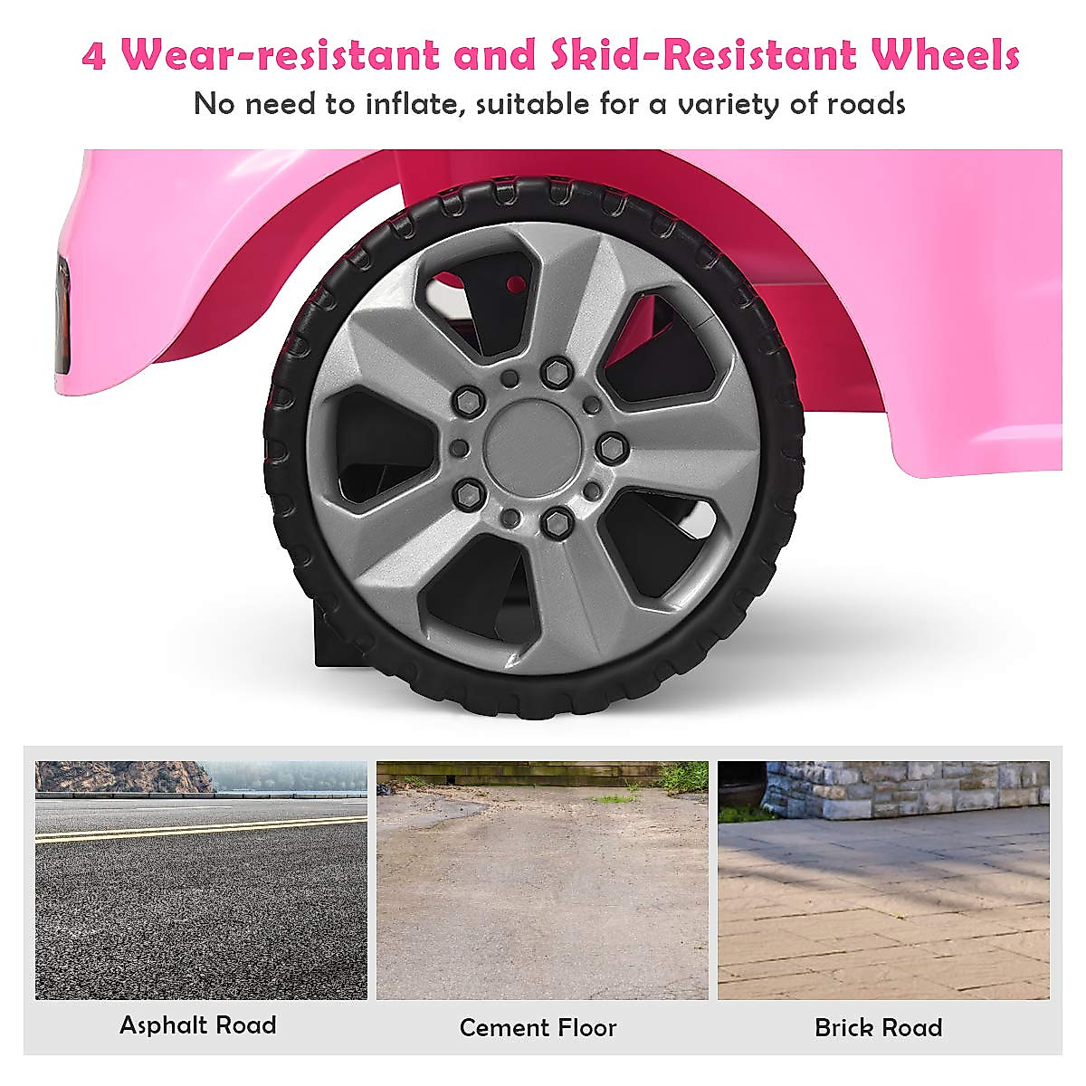 Costzon Kids Push and Ride Racer, Ride On Push Car w/Horn, Music, Under Seat Storage, Handle, Foot-to-Floor Sliding Car Pushing Cart for Toddler, Gift Toy for Children Boys & Girls (Pink)