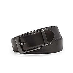 Steve Madden Men's Dress Casual Every Day Leather Belt, Black/Brown (Burnished), 40