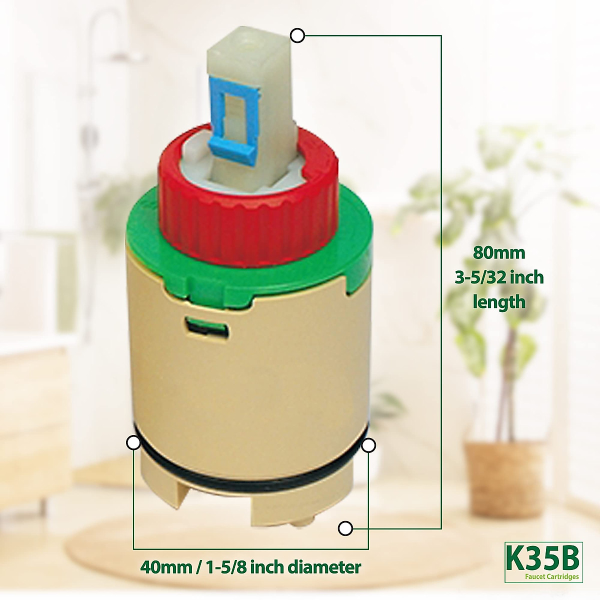 Hain-Yo/Sayco HK-40 Single Lever Faucet Cartridge Tub Shower Style Original - Bathroom Sink Faucets & Parts, for Home Shower Handle Repair and Improvement, Commonly Used in Uberhaus Faucets