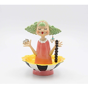 Cosmos Gifts Corp Fine Porcelain Vanity Lady Jewelry Tray Earrings Ring Bracelet Holder Figurine (Jewelry Accessory Not Included), 7 1/2" H