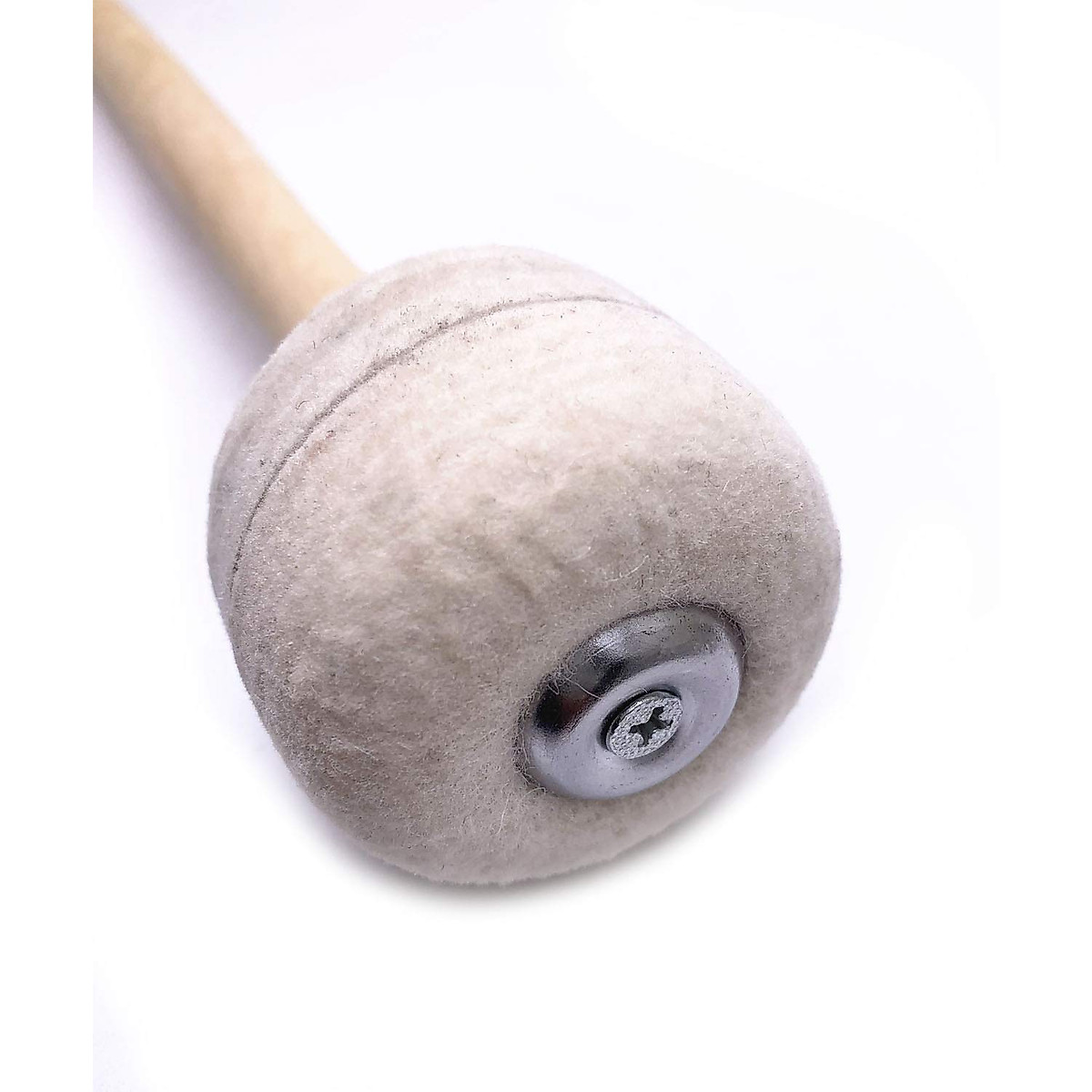 Jiayouy 14.17" Bass Drum Mallet Stick Timpani Mallets Wool Felt Head & Wood Handles Drum Stick Percussion Instrument Band Accessory 1Pcs