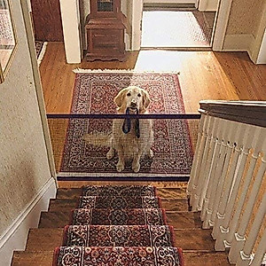 70 inch Net for Dogs Pet Safety Gate, Portable Folding Mesh Magic Corridor Barrier, Safe Guard Install Anywhere, Safety Fence for Hall Doorway Kitchen Stairs Extra Wide