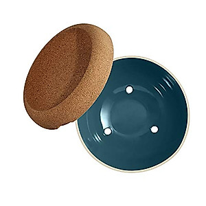 Emile Henry Ceramic Deep Food Storage Bowl, 10.6 x 7.3in, Blue Flame