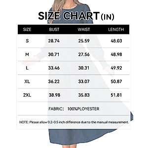 BTFBM Casual Women's 2025 Fall Dresses Elegant Wedding Guest Dress Long Sleeve Floral Midi Dress Flowy Bohemian Long Dress(Dark Blue,Small)
