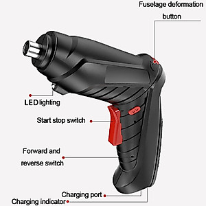 Electric Screwdriver Set Rechargeable 3.6V Cordless Screwdriver Kit with 48pcs Accessories,Switch Direction with One Click - Power Drill Cordless with LED Light