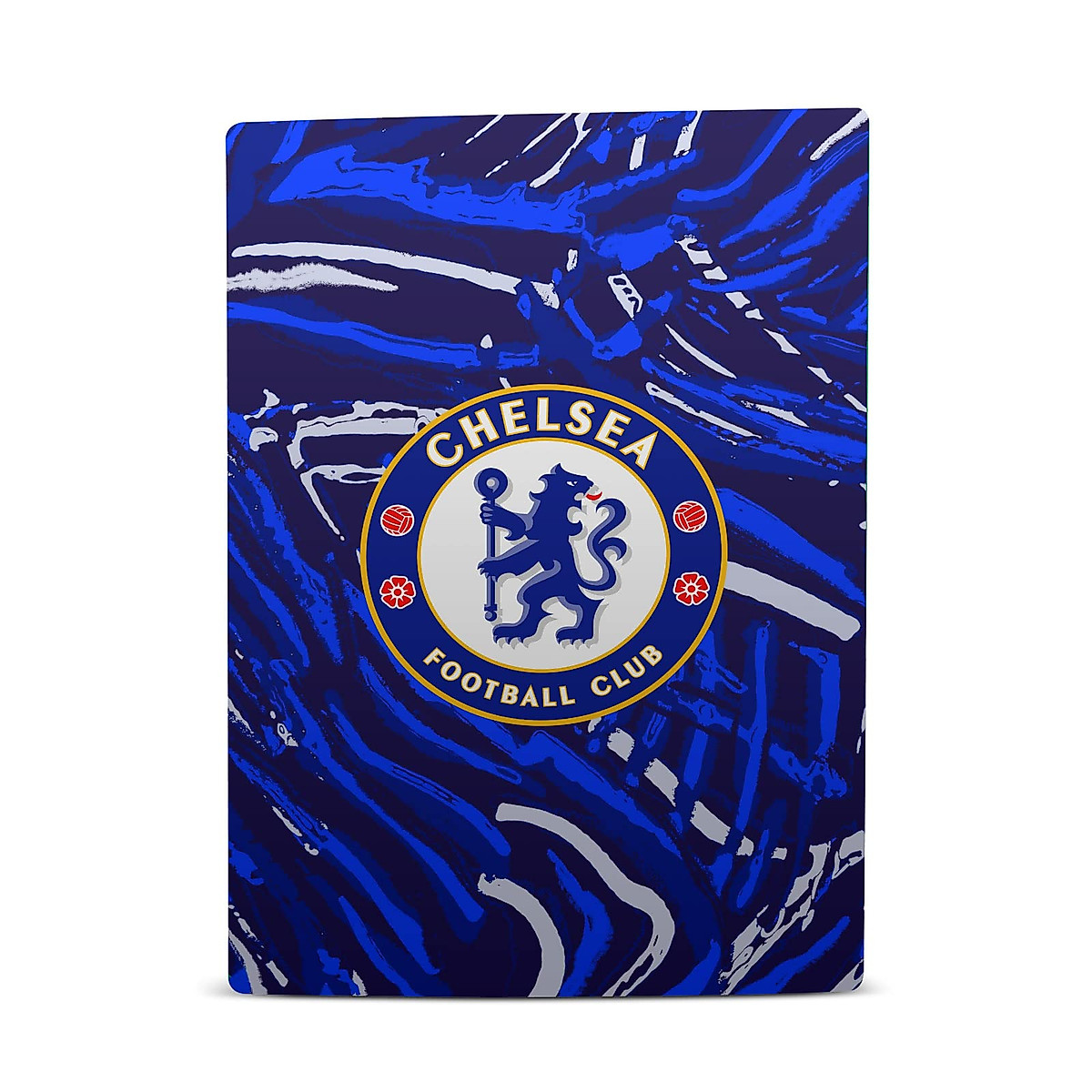 Head Case Designs Officially Licensed Chelsea Football Club Abstract Brush Art Vinyl Faceplate Gaming Skin Decal Compatible With Sony PlayStation 5 PS5 Digital Edition Console and DualSense Controller