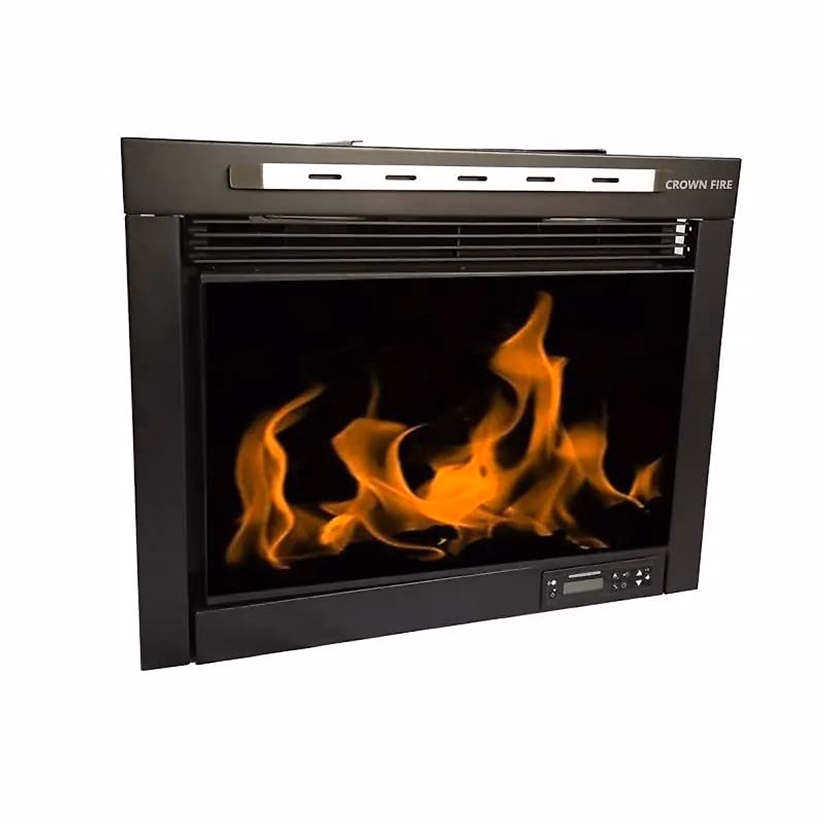 CROWN FIRE Fireplaces,Electric Fireplace, Wall Fireplace Electric with Remote Control, Realistic Log and Crackling Sound, Overheating Protection and Timer.