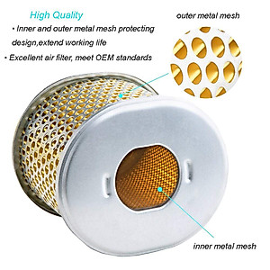 HEYZLASS 2-Pack 17210-ZE3-505 Air Filter, Compatible with Honda GX390 GX340 13 HP 11 HP OEM Air Cleaner and More, Plus Foam Pre Filter