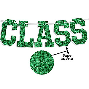 Congrats Class of 2023 Banner, You Did It / Congrats Grad, 2023 Graduation Theme Party Decorations(Black & Green)
