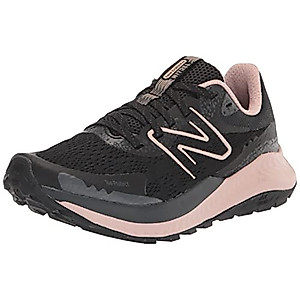 New Balance Women's DynaSoft Nitrel V5 Trail Running Shoe, Black/Pink Sand, 9