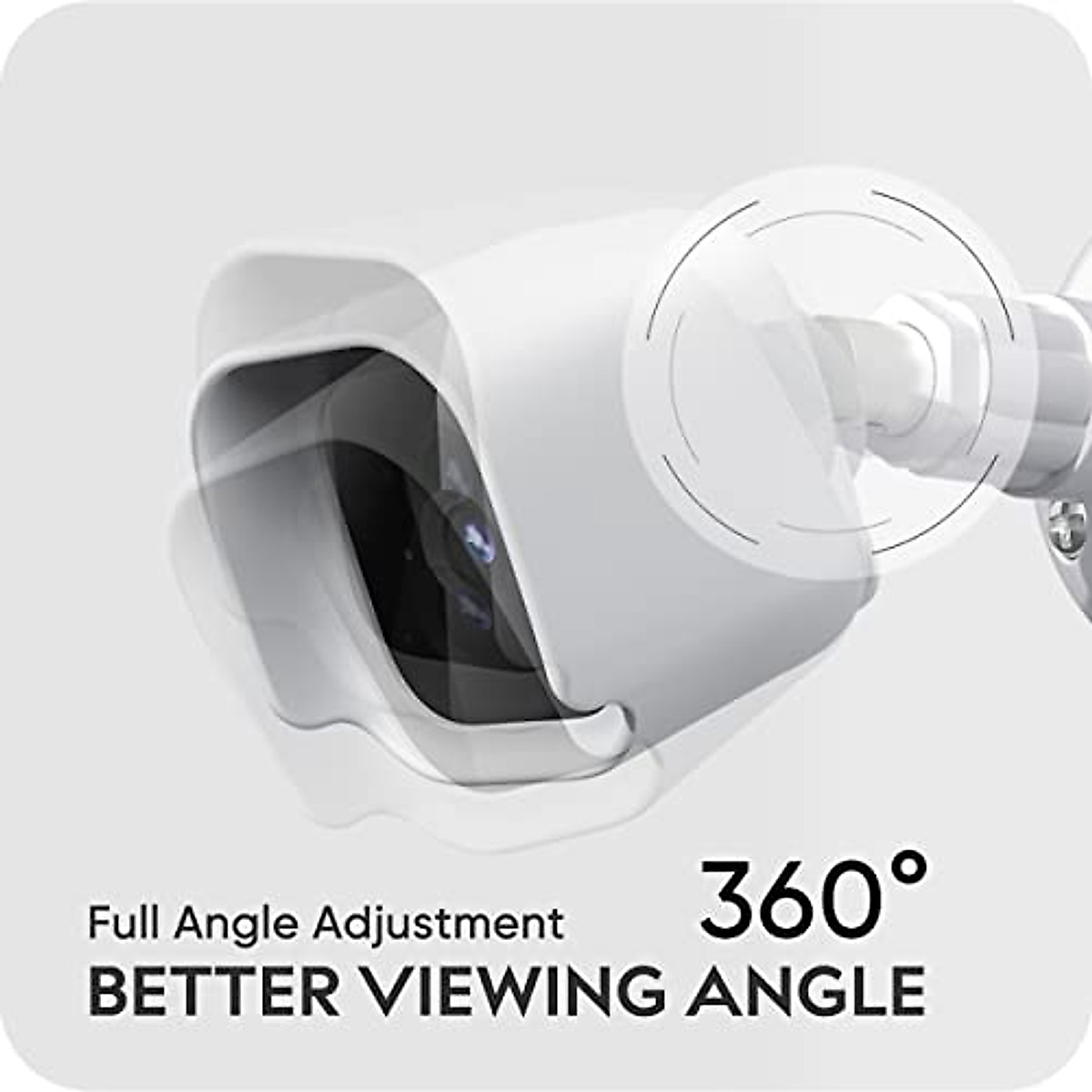 Blink Mini Camera Wall Mount Bracket with Protective Case，Weather Proof 360 Degree Protective Adjustable Indoor/Outdoor Small Mount Accessories(1 Pack White，Camera not Included)