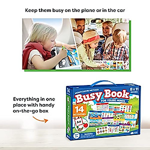 Montessori Busy Book for Toddlers Ages 3 and Up - Pre K Preschool Learning Activities Book - Autism Sensory - Kindergarten Educational Toys for 3 Year Old - My Preschool Busy Book Ages 3-4 4-8 5-7