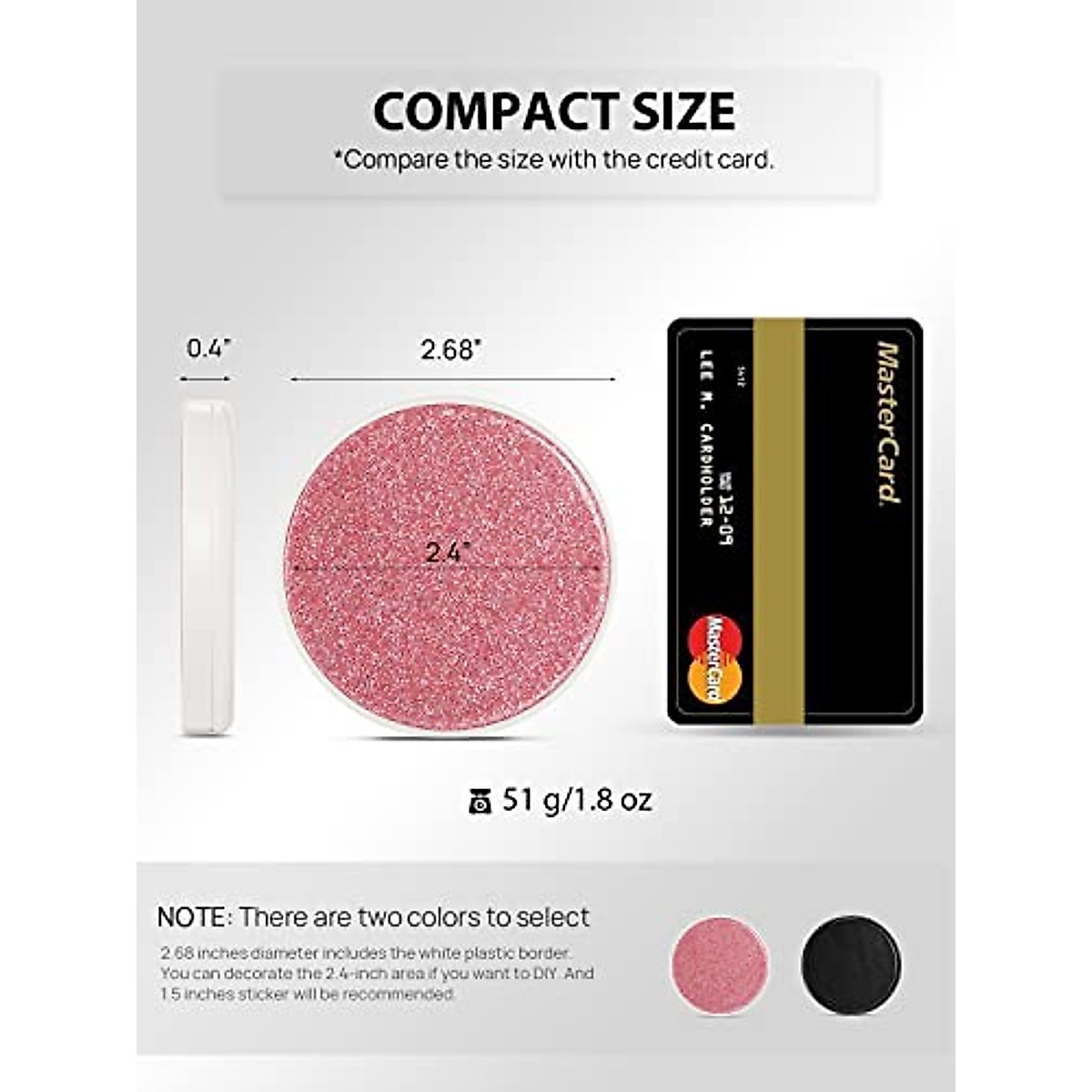 Getinbulk Compact Mirror Bulk, Set of 12 Double-Sided 1X/3X Magnifying PU Leather Round (Pink, 2.7 in Diameter)