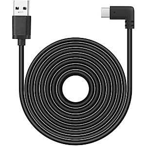 TNE Link Cable for Oculus Quest 2/Quest Cable for PC Gaming and Charging | High Speed Data Transfer & Fast Charger Cord Angled USB3.2 Gen1 to USB Type A-C Power Cable (16ft/5m)