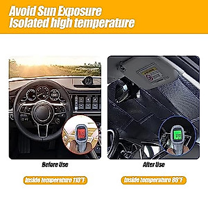 gunhunt 1 PC Car Windshield Sunshade, Silver Foldable Reflective Sun Visor, Front Window Sun Protector Cover, Sunlightproof Bubble Insulation Board, Fits Car, Small Sedan, SUV (55.1In x 27.5In)
