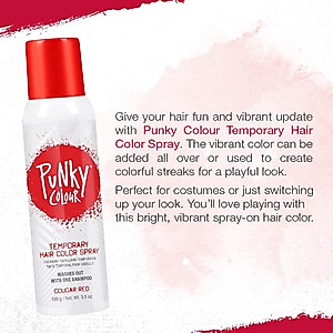 Punky Temporary Hair Color Spray, Cougar Red, Non-Damaging Spray-On Hair Dye Instant Vivid Hair Color, 3.5 oz, 2-Pack
