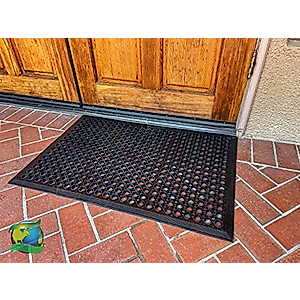 Envelor Anti Fatigue Rubber Floor Mat Restaurant Kitchen Drainage Mat Door Mats Durable Non-Slip Bar / Utility Mat Indoor Outdoor Wet Area 24" x 36"