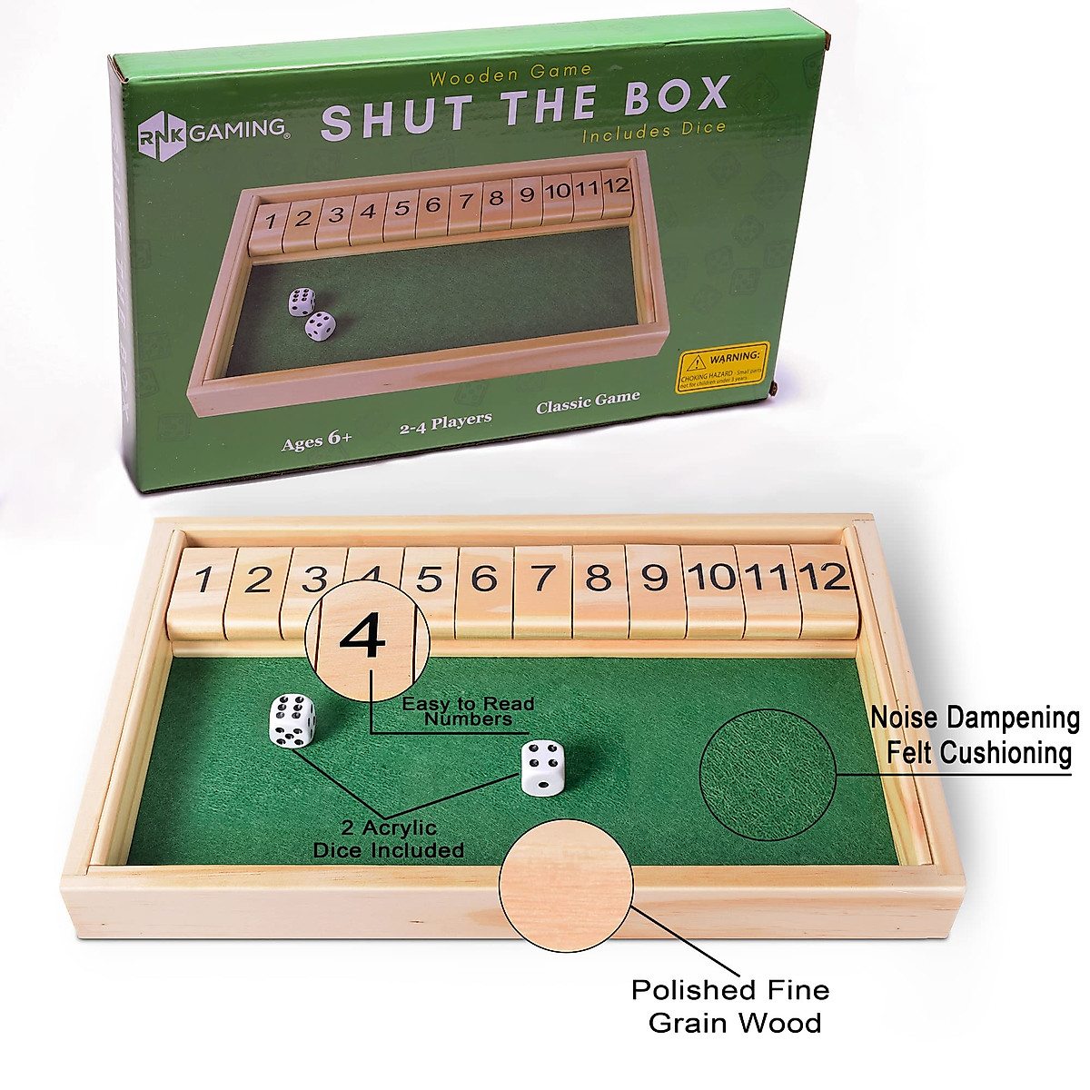 RNK Gaming Shut The Box Game