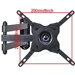 VideoSecu TV Wall Mount Monitor Bracket with Full Motion Articulating Tilt Arm 15" Extension for Most 27" 30" 32" 35" 37" 39" 40" LCD LED TVs with VESA 200x200 ML14B WS2