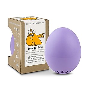 BeepEgg Basic Purple – Egg Timer for Boiling Eggs – Musical Egg Cooker for Soft, Medium, Hard Boiled Eggs – Food Safe – Singing Floating Egg Timer – Egg Cooker for 3 Levels of Doneness - Brainstream