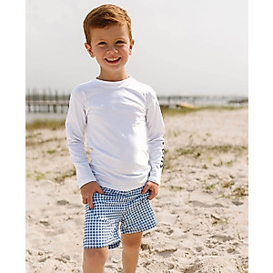 RUGGEDBUTTS® Baby/Toddler Boys White Long Sleeve Rash Guard - 18-24m