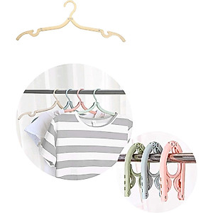 RZJZGZ 12Pcs Travel Hangers Folding Hangers Portable Clothes Hangers Foldable, Non-Slip, Lightweight for Home and Travel