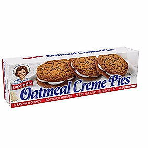 Little Debbie Oatmeal Creme Pies, 12 Individually Wrapped creme pies, 16.2 Ounces, Pack of One (1)