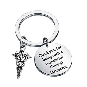 BAUNA Nursing Instructor Key Ring Idea for Nurse Clinical Instructor Keychain