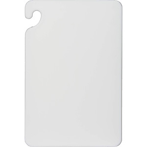 San Jamar CB121812WH Cut-N-Carry Co-Polymer Cutting Board, 18" Length x 12" Width x 1/2" Thick, White