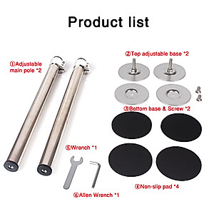 TYESTAND ST-2 Undermount Sink Brackets Stainless Steel Adjustable Support Sink Legs Installation and Repair System Kit For Kitchen Sink (16-29.5inches(41-75cm))