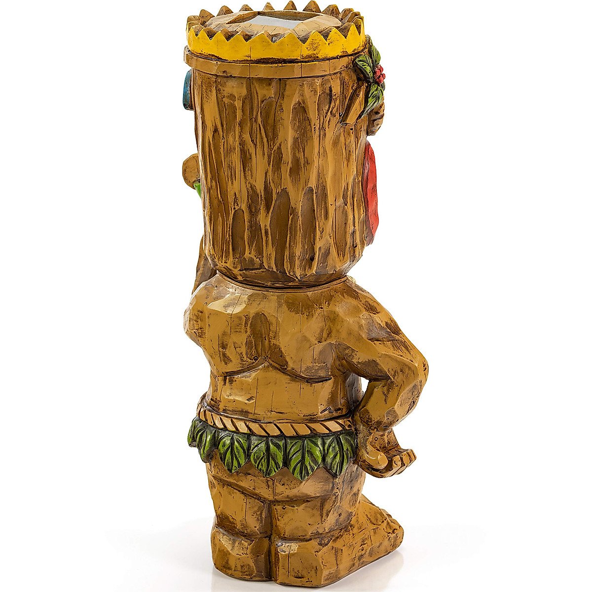 VP Home Triple Tiki Totem Party Time (Cocktail Tiki) Solar Powered LED Outdoor Decor Garden Light