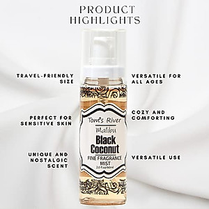 Infinix Black Coconut - Fine Fragrance Mist - 2 fl oz/60ml, Body Spray for Women, Gentle and Long Lasting Perfume for Men & Women, For Daily Use, Summer Ready