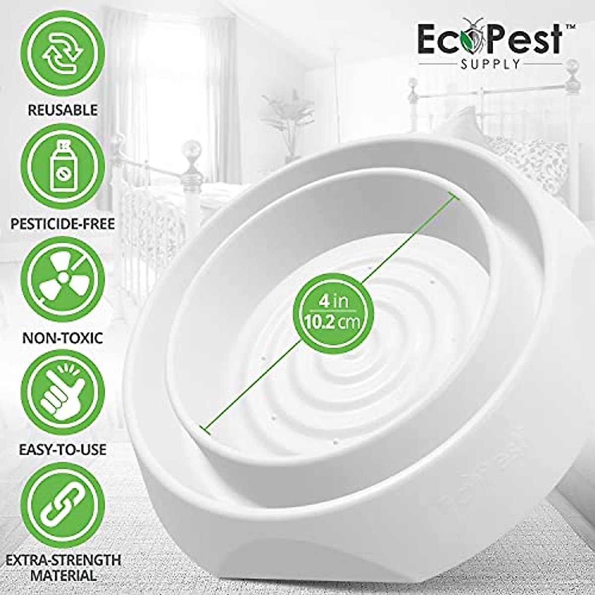 Bed Bug Interceptors - Combo Pack (White) | Bed Bug Blocker (Pro) and Bed Bug Blocker (XL) Interceptor Traps - Packs of 4 | Monitor, Detector, and Trap for Bed Bugs