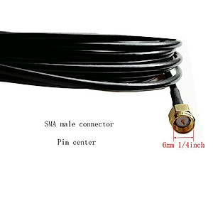 Lala Smill RG174 WiFi Antenna Extension Cable, 20ft /6m SMA Male to SMA Female Coaxial Low Loss Cable for SDR Antenna, Security Camera Antenna, Mag Mount Antenna