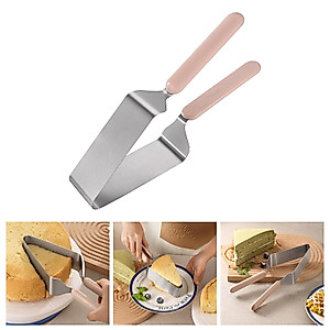 Generic Cake Divider,Cake Equaliser,Cake Slicer,Biscuit Cutter,Butter Cake Cutter,Baking Tools,Dessert Pastry Bread Pizza Slicer, Large, Pink
