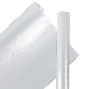 WRAPAHOLIC Wrapping Paper Roll - Mini Roll - 17 Inch x 16.5 Feet - Elegant White for Birthday, Holiday, Wedding, Baby Shower