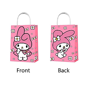Minamihong Party Favor Bags 16PCS for Rabbit Gift Bags Goodie Bags Rabbit Treat Candy Bags for Rabbit Themed Birthday Party Supplies Decorations