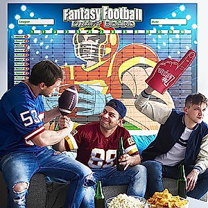 Fantasy Football Draft Board 2023-2024 Kit Extra Large Set with More 600+ Player Labels Premium Color Edition[12 Teams 20 Rounds]