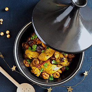 Casserole Dishes with Lids Large Lead Free Cooking Tagine, Ceramic Pots with Lid for Different Cooking Styles High Temperature Resistance Compatible with All Cooktops Cas