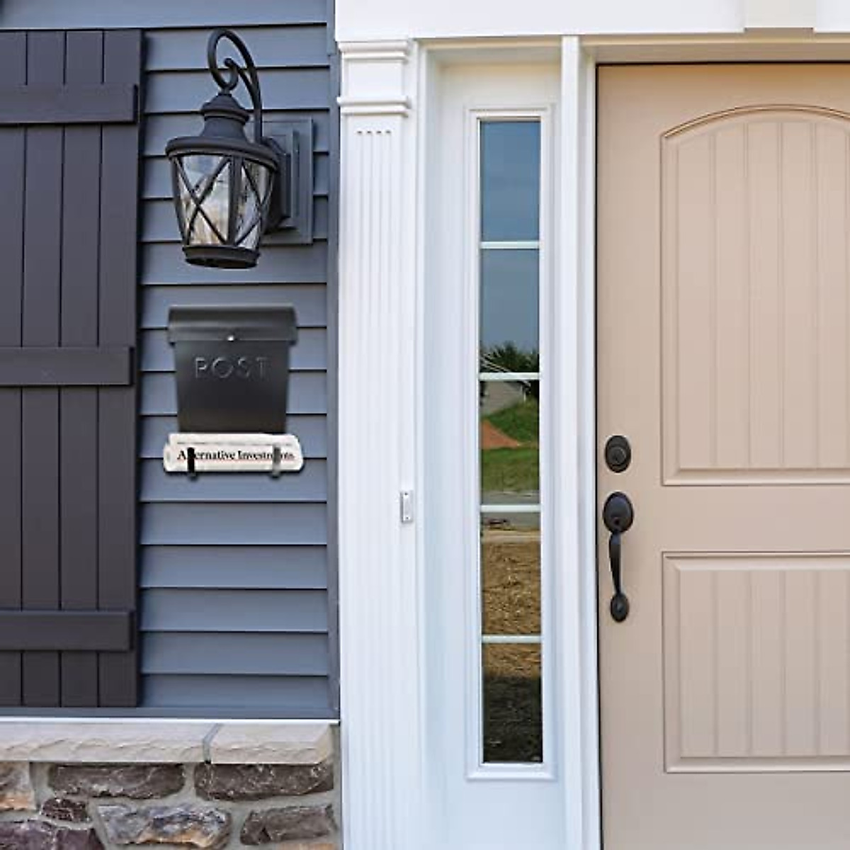 NACH Mailboxes for Outside Wall Mount, 12 x 11.2 x 4.5 inch, Black Mailbox, Waterproof Mailbox with Outdoor Newspaper Holder - The Euro Mailbox