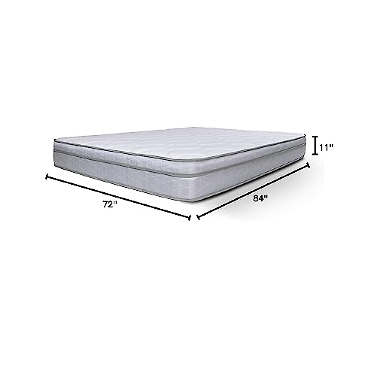 DREAMFOAM Bedding Doze 11" Plush Pillow Top Mattress, Cal King