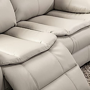 Familymill Breathable Leather Manual Reclining Loveseat for Living Room