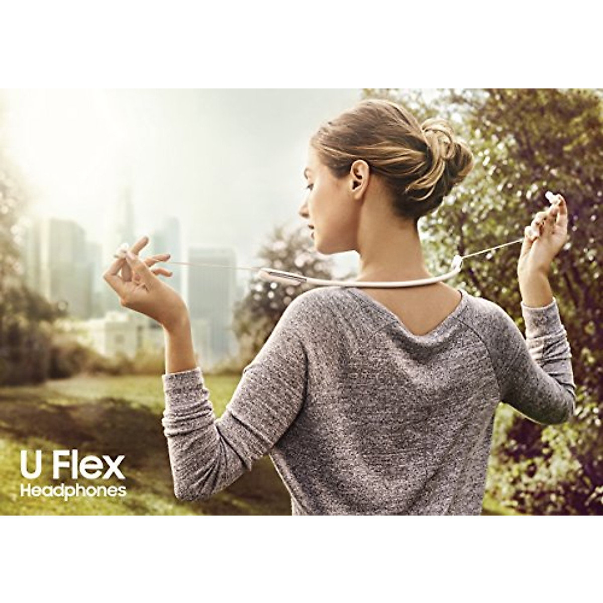Samsung U Flex Bluetooth Wireless In-ear Flexible Headphones with Microphone (US Version with Warranty), White - EO-BG950CWEGUS
