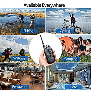 Baofeng Walkie Talkies Rechargeable Long Range Two-Way Radios with Earpieces,2-Way Radios UHF Handheld Transceiver Walky Talky with Flashlight Li-ion Battery and USB Charger（2 Pack）