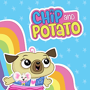 Chip and Potato ZERONIC Jumbo Plush Toy, Official Licensed Stuffed Animal 12 Inch Chip with Her 4 Inch Removable Potato Pal!