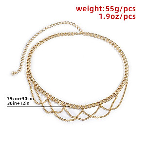 Rumtock Multi-Layered Bohemian Gold Waist Chains Hip Body Chain Jewelry for Women and Girls Fashion Punk Bikini Jewelry