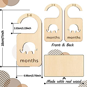 8 Pieces Baby Closet Dividers Animal Theme Nursery Clothes Dividers Closet Organizers for Infant from Newborn to 24 Months Baby Home Nursery Decor with Daycare Baby Wardrobe Divider Arrange Clothes