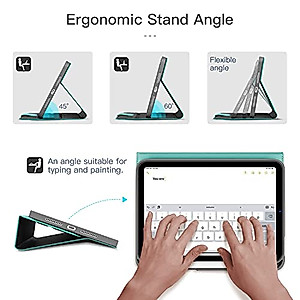 BloxFlag iPad Mini 6 Case 2021 6th Generation 8.3 Inch Smart Folio Stand Protective Cover with Pencil Holder/Pocket/Auto Sleep/Wake Function Vegan Leather Case for iPad Mini 6th Gen (Green)