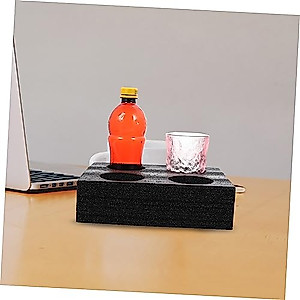 Mobestech 10 Pcs Tea Holder Tray Milk Tea Cup Holder Takeout Coffee Carrier Drink Holder Coffee Mug Holder Stand Takeout Cup Carrier Tray Cups and Plates Pearl Cotton Disposable